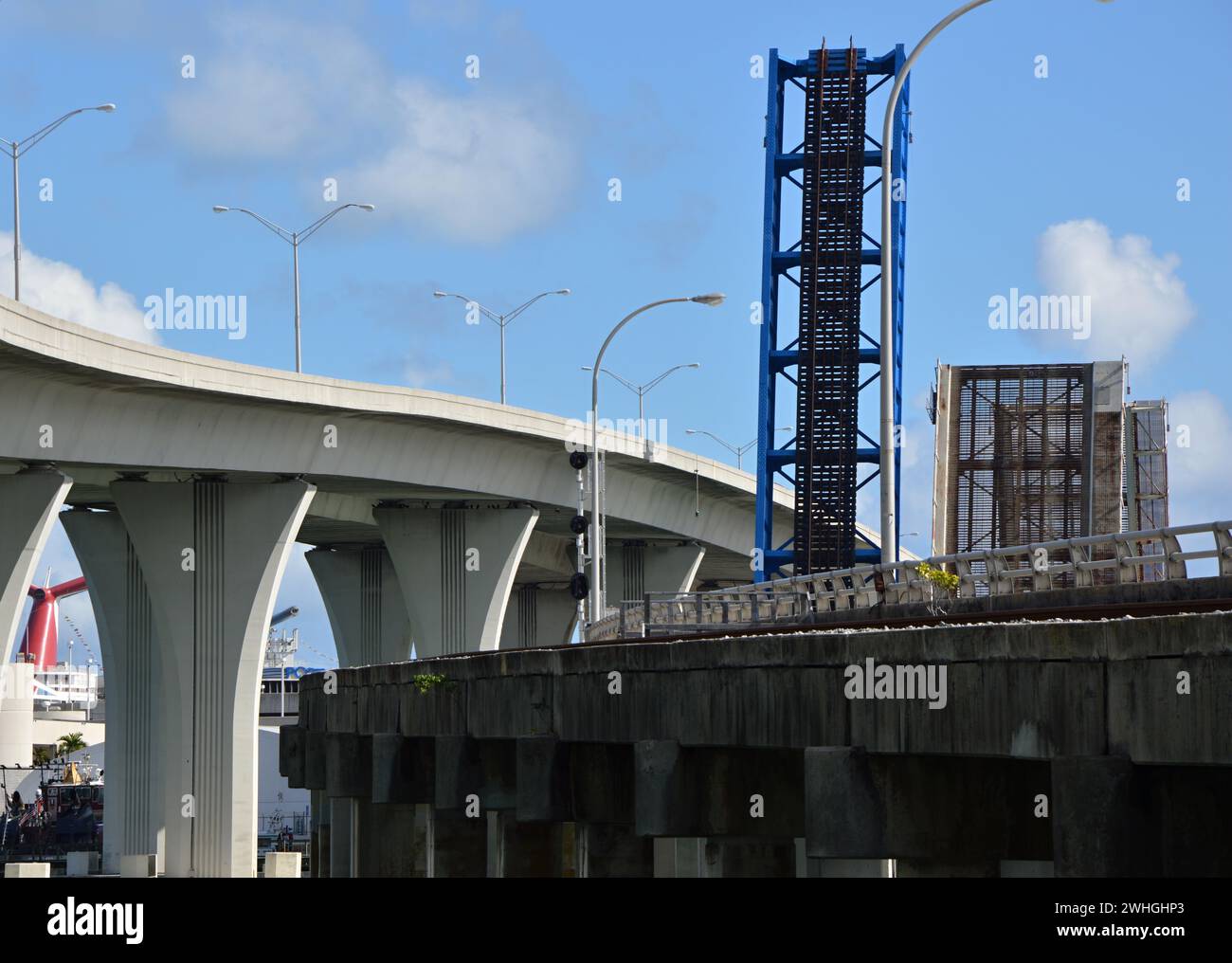 Bridge in Downtown Miami, Florida Stock Photo - Alamy