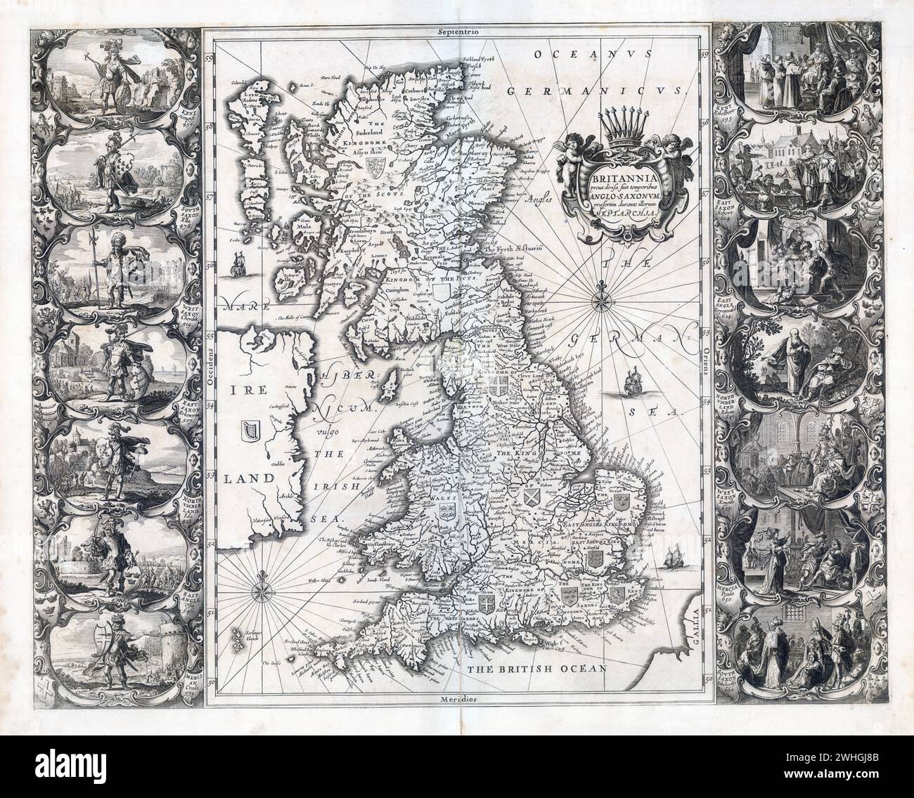 Heptarchy map hi-res stock photography and images - Alamy
