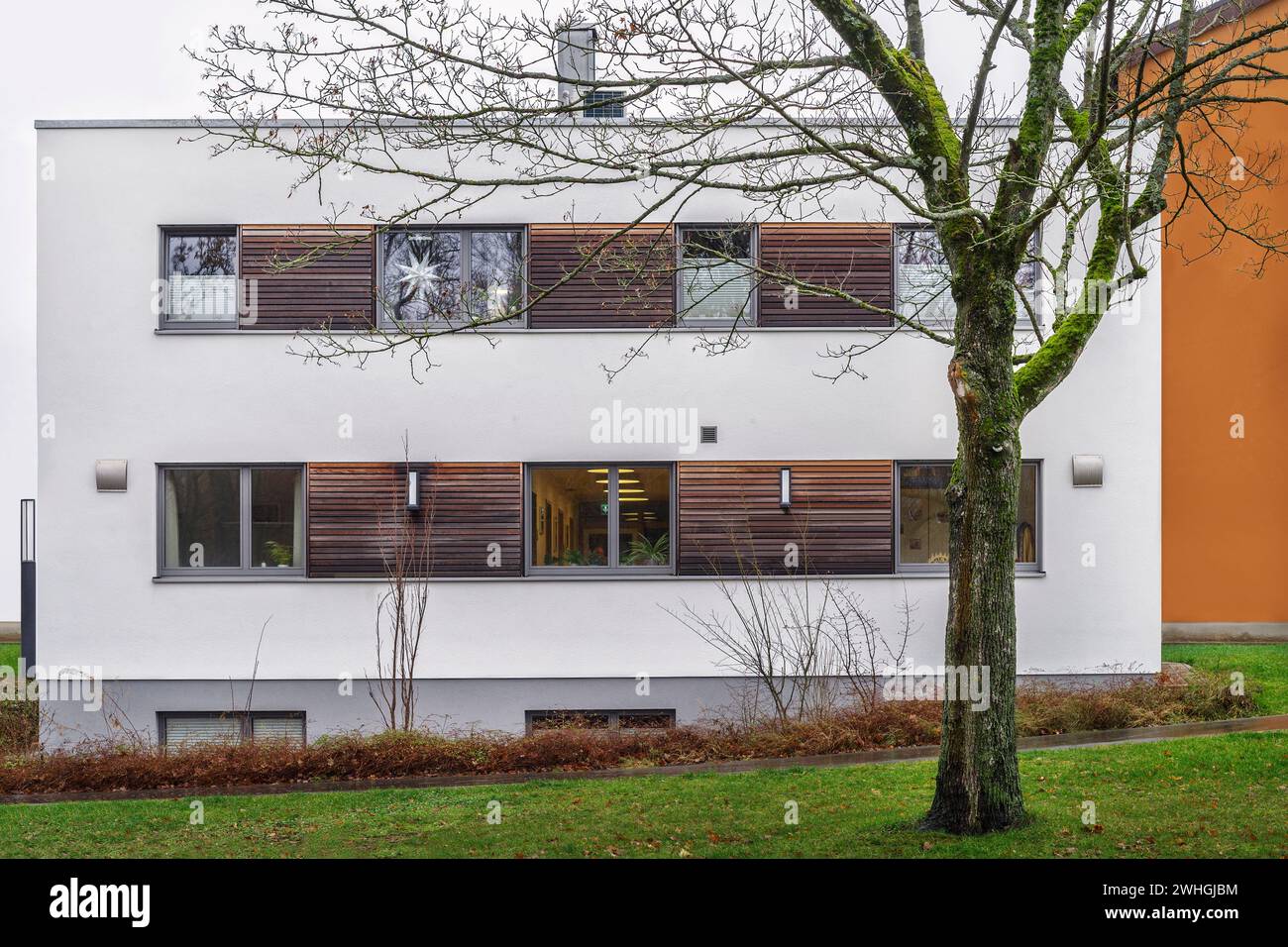 The house behind the tree Stock Photo - Alamy