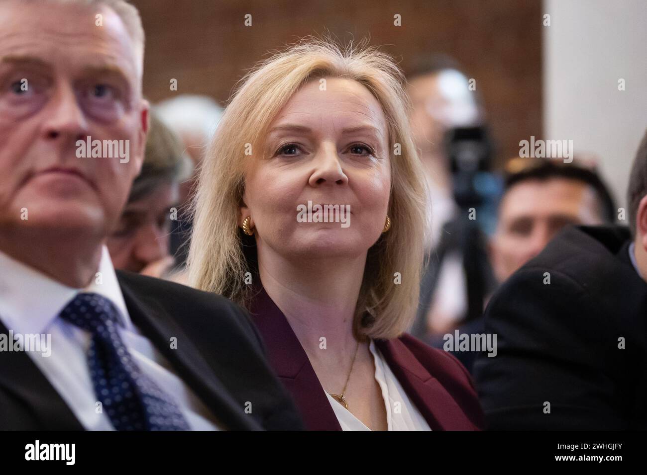 London, UK. 06th Feb, 2024. Liz Truss seen at the launch of the ...