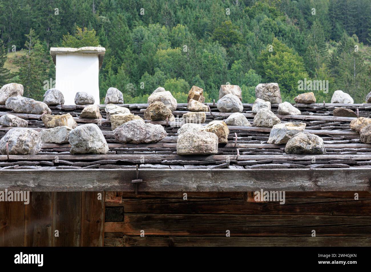 Alpine shingle roof, Bavaria Stock Photo - Alamy
