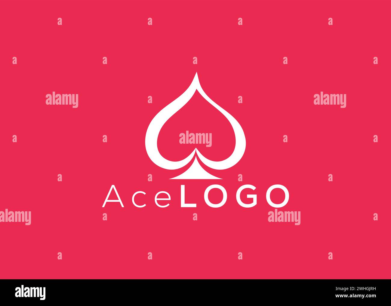 Minimalist Ace logo design vector template. Creative red ace shape logo ...