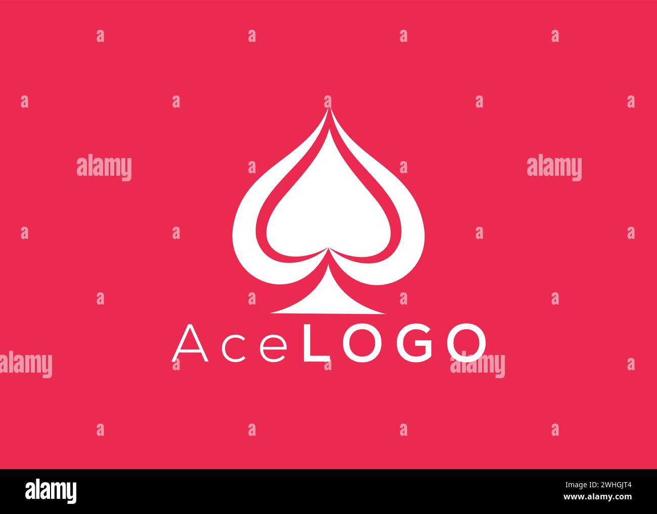 Minimalist Ace logo design vector template. Creative red ace shape logo ...