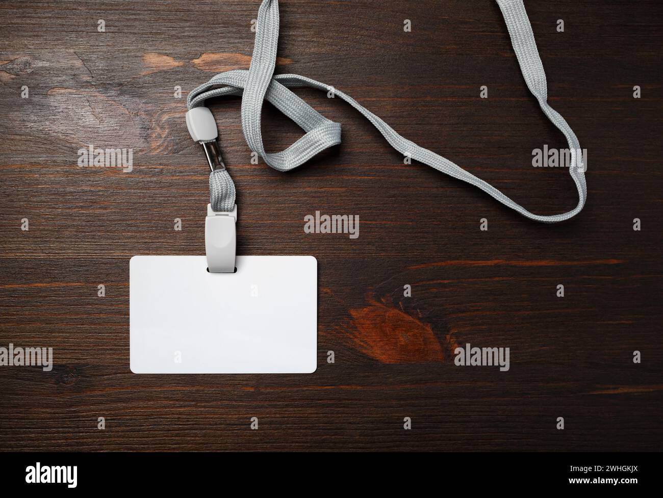 Blank id card tag ribbon hi-res stock photography and images - Alamy