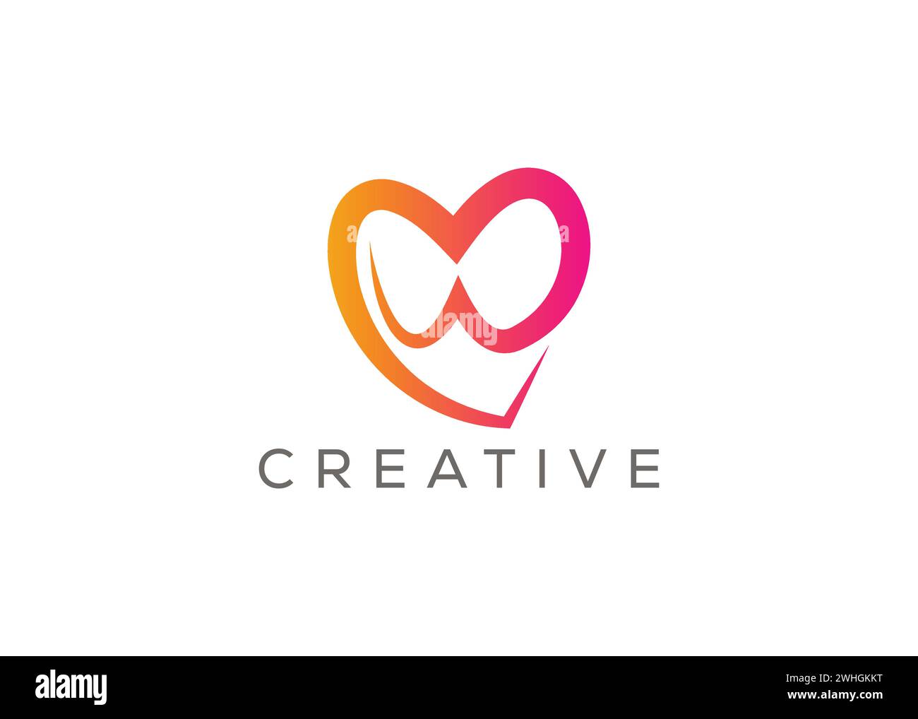 Minimalist letter w love logo design vector template. Heart shape w ... Minimalist letter w love logo design vector template. Heart shape w ...