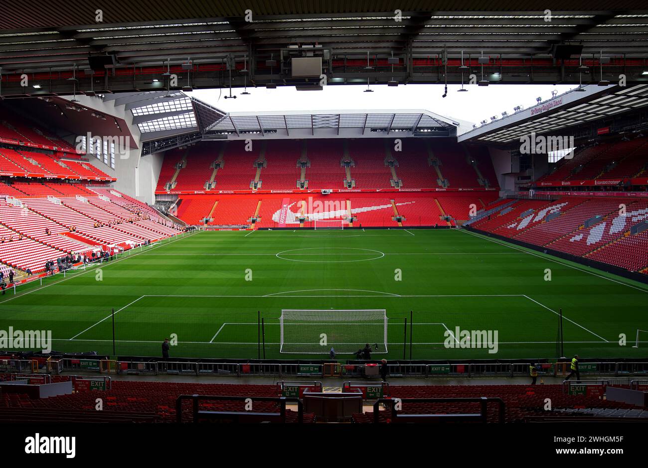 General view of the Anfield Road stand before the Premier League match ...