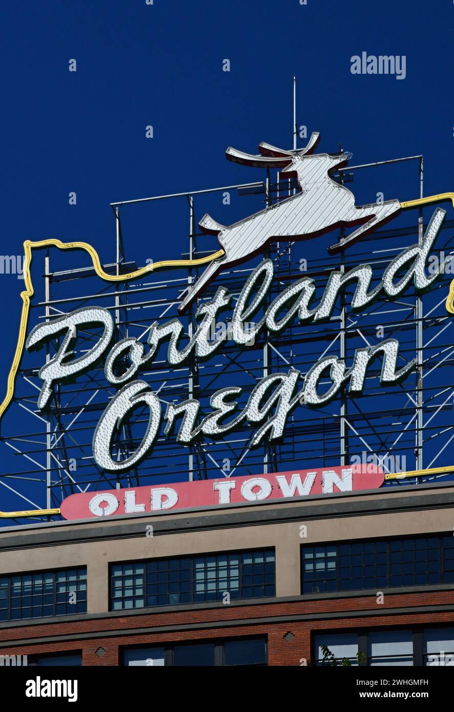 Sign in downtown portland hi-res stock photography and images - Alamy