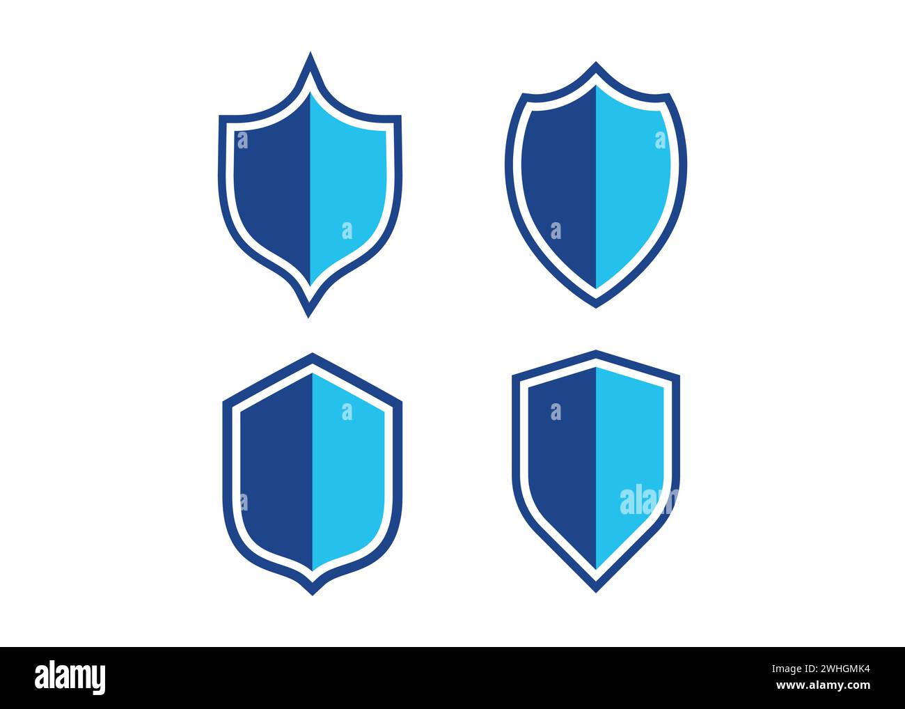 Minimalist Shield mark logo design vector template. Guard mark vector ...