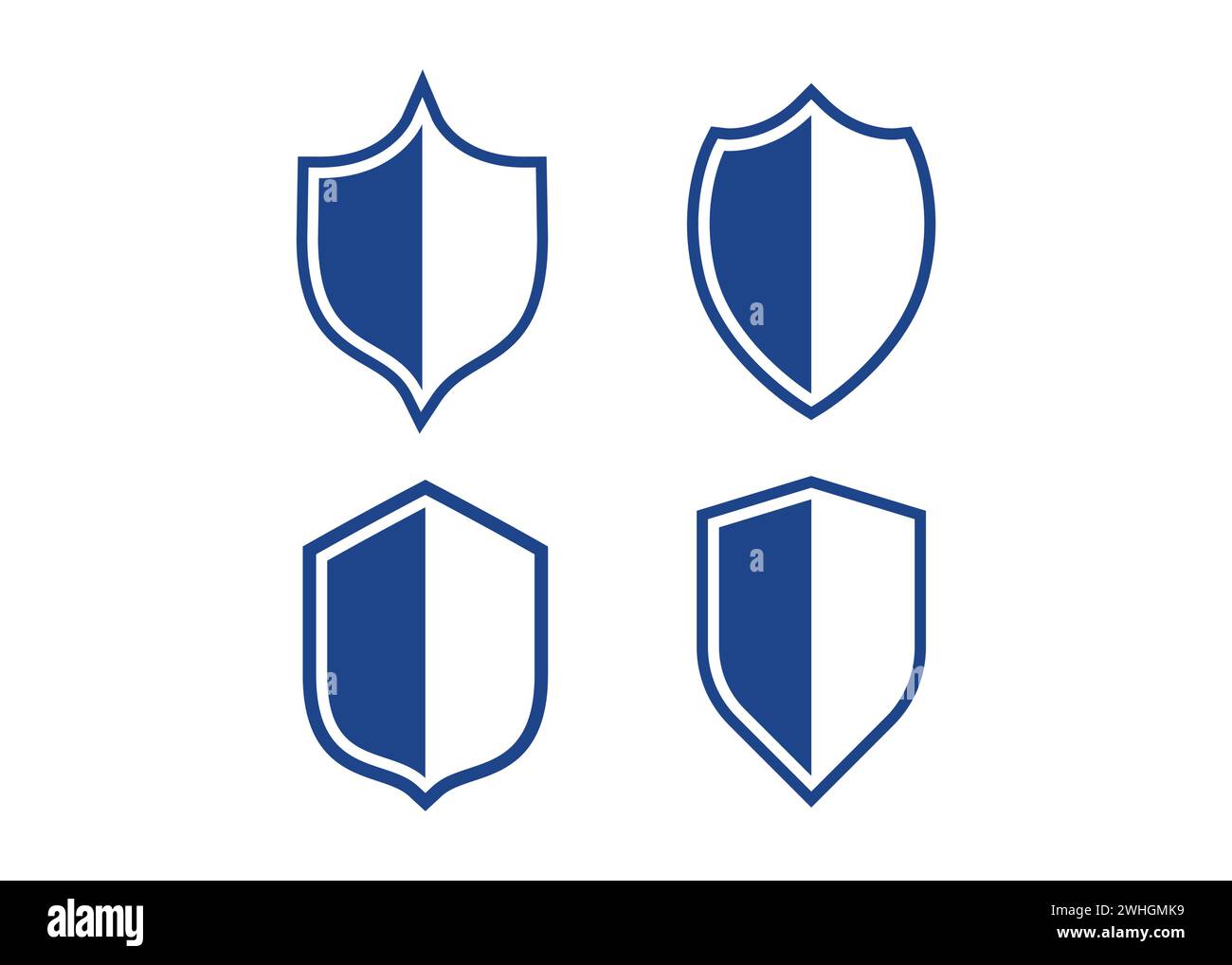 Minimalist Shield mark logo design vector template. Guard mark vector Stock Vector Image & Art ...