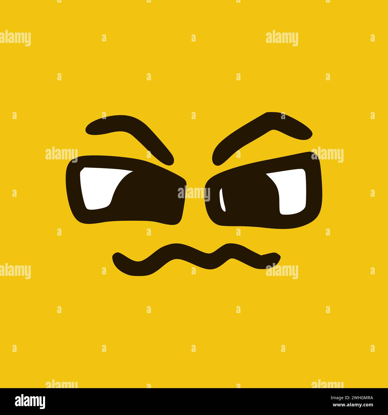 Angry face. Cartoon face expressions. Doodle characters mouth and eyes ...