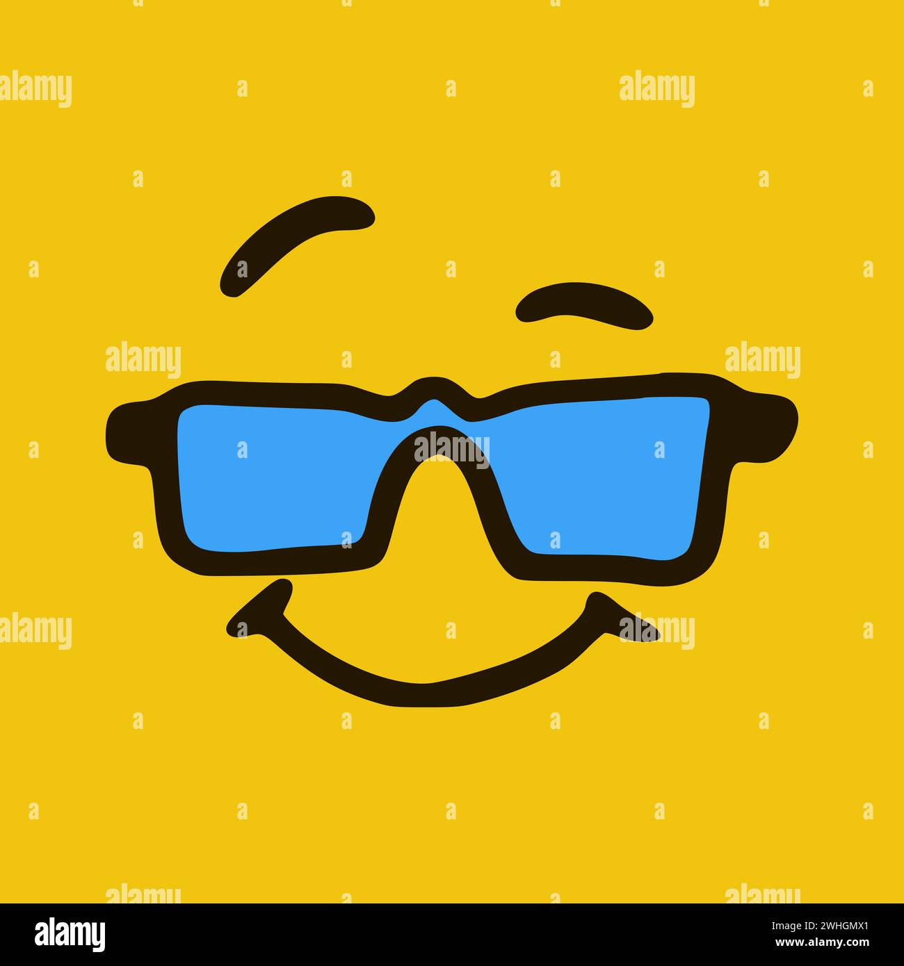 Cool face. Cartoon face expressions. Doodle characters mouth and eyes ...