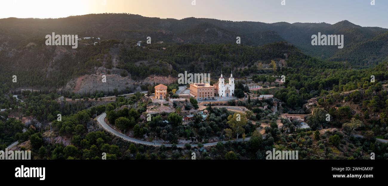 Aerial panorama view of the Sanctuary of our Lady of the Holy Fountain ...