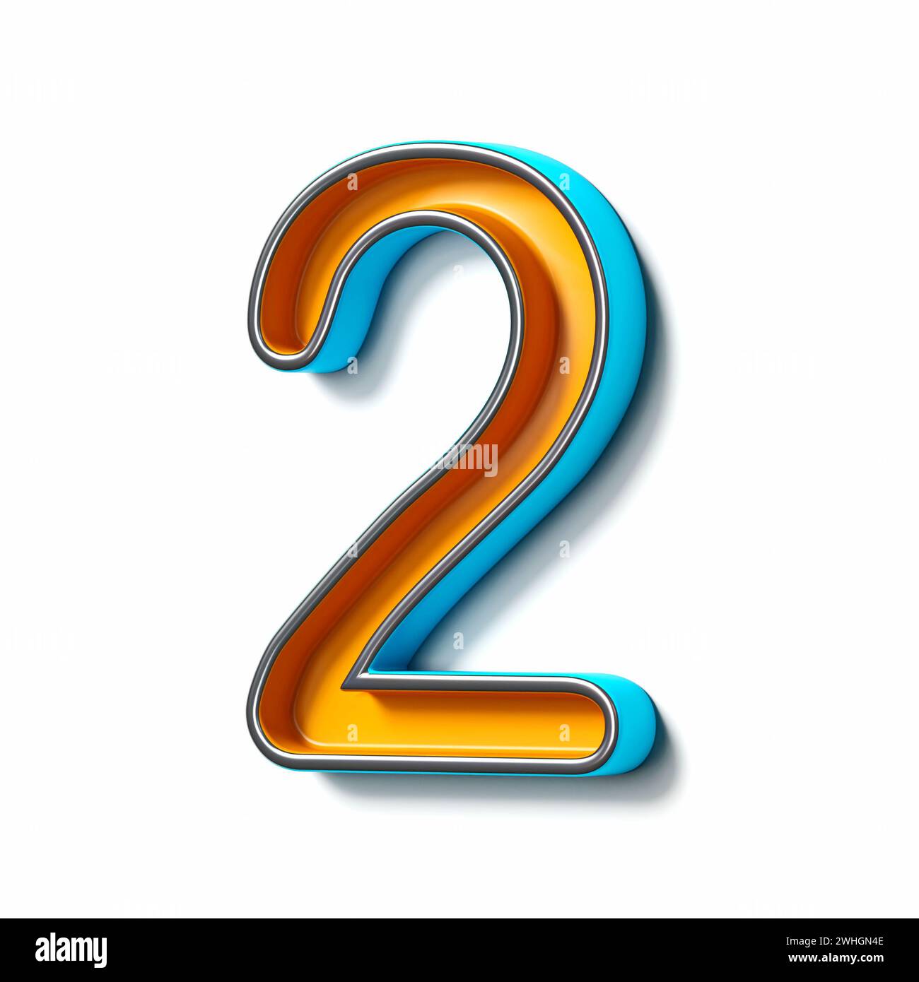 Number two on wall Cut Out Stock Images & Pictures - Alamy