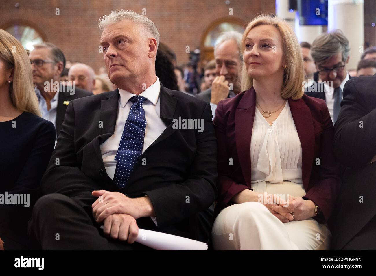 London, UK. 6th Feb, 2024. Lee Anderson and Liz Truss seen at the ...