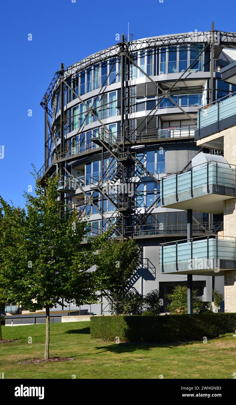 Modern Building at the Port in the Hanse Town Stade, Lower Saxony Stock ...
