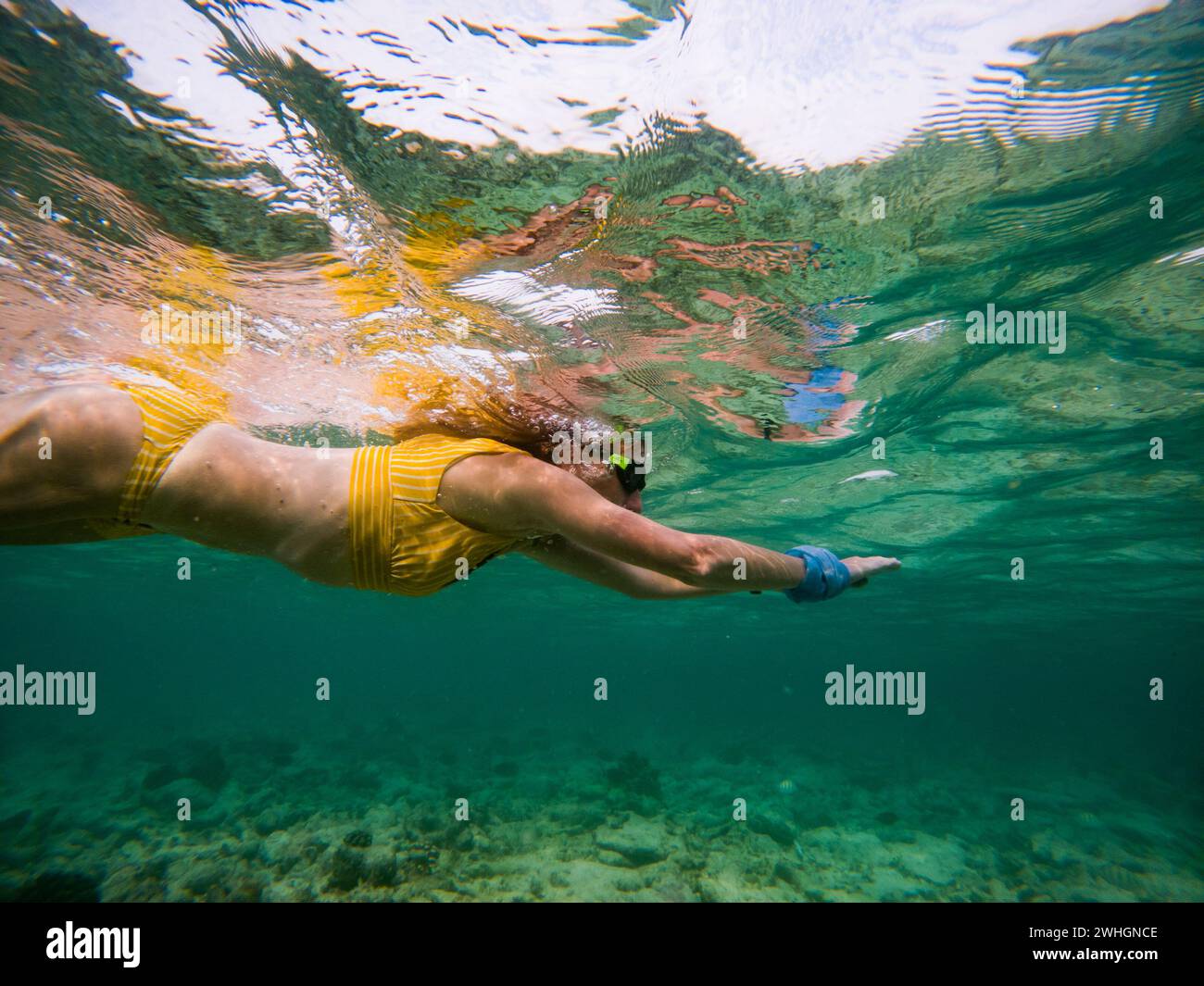 Snorkeling woman maldives hi-res stock photography and images - Alamy