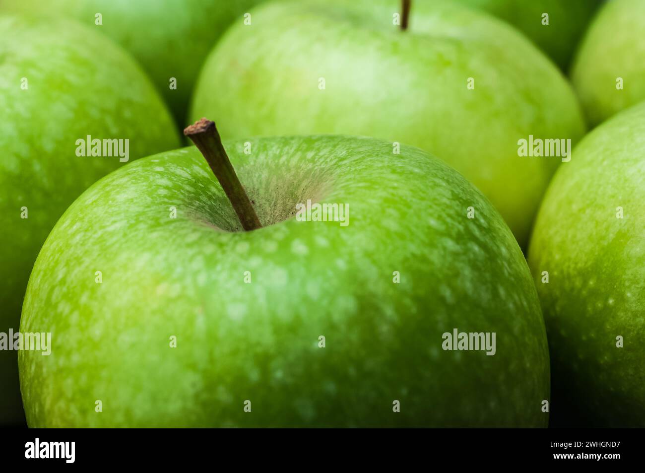 Green apple close-up Stock Photo - Alamy