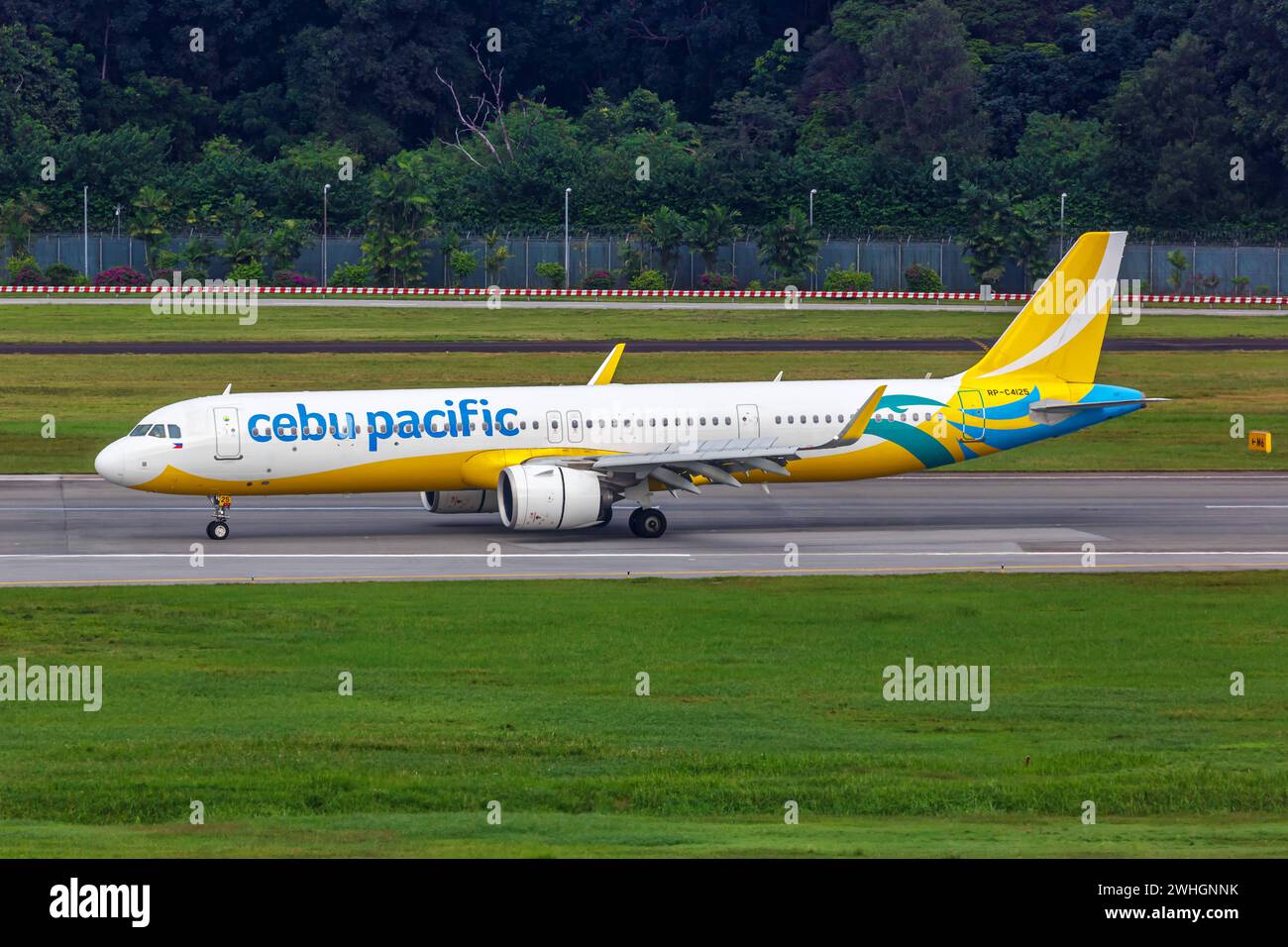 Cebu Pacific Airbus A321neo Flugzeug Flughafen Changi in Singapur ...