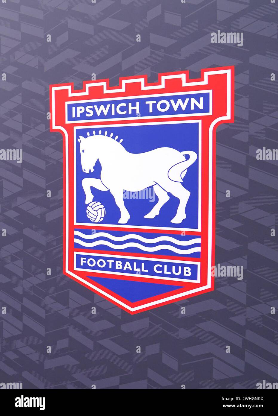General view of the Ipswich Town badge before the Sky Bet Championship ...