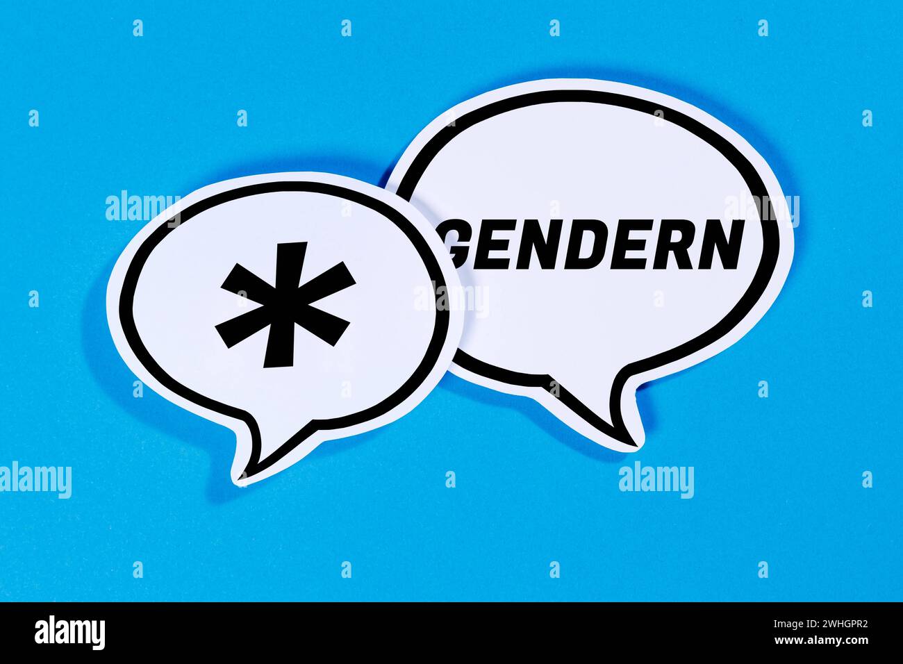 Gendern mit Gendersternchen als Symbol für gendergerechte Sprache in ...