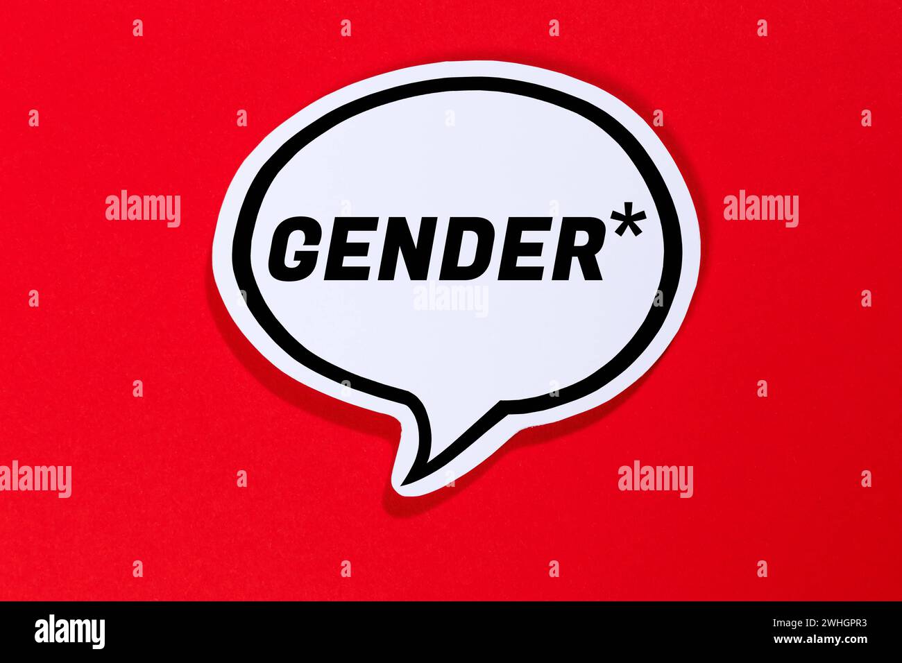 Gendern mit Gendersternchen als Symbol für gendergerechte Sprache in ...