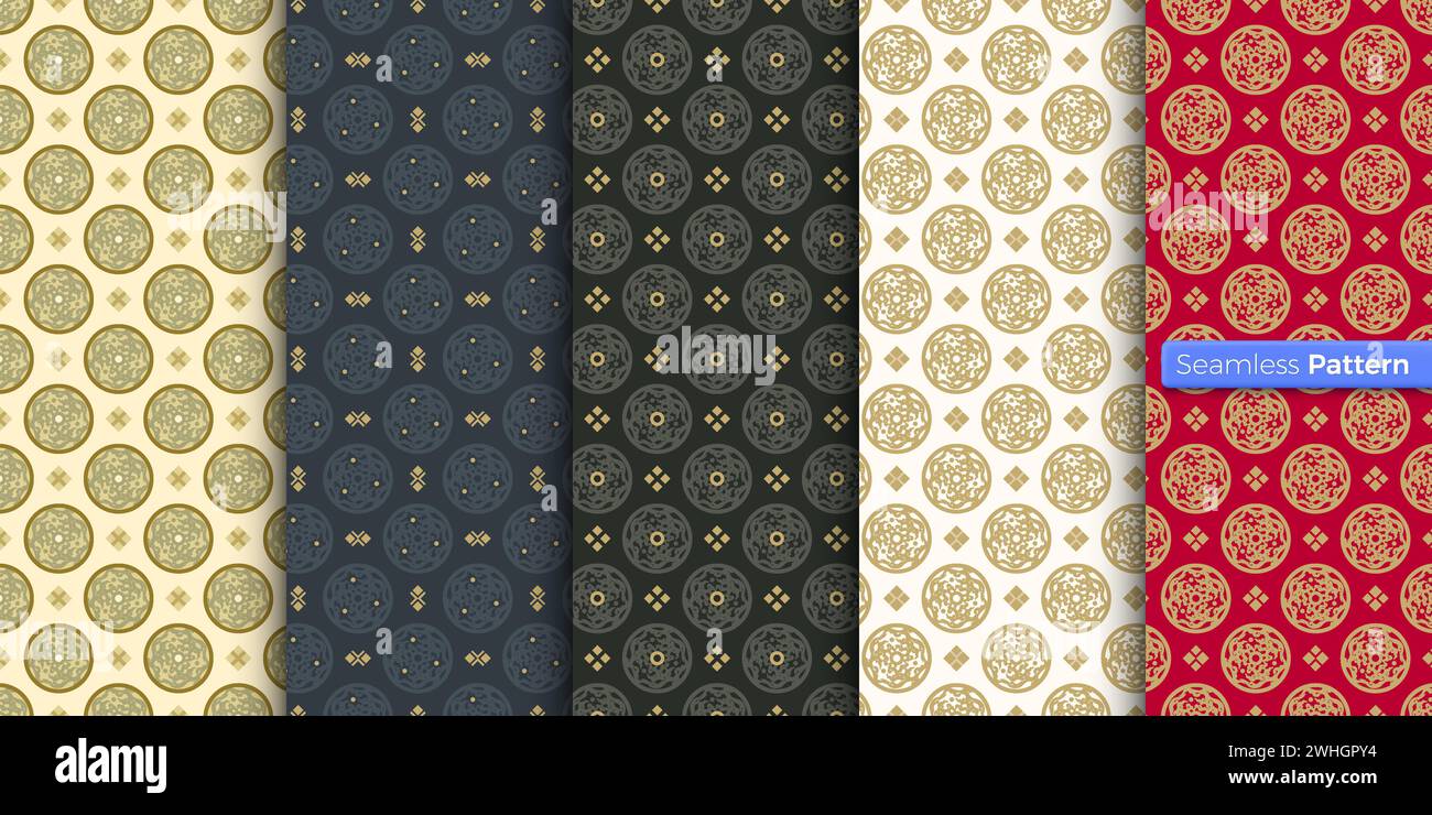 Chinese Japanese style geometric pattern. colors background ...