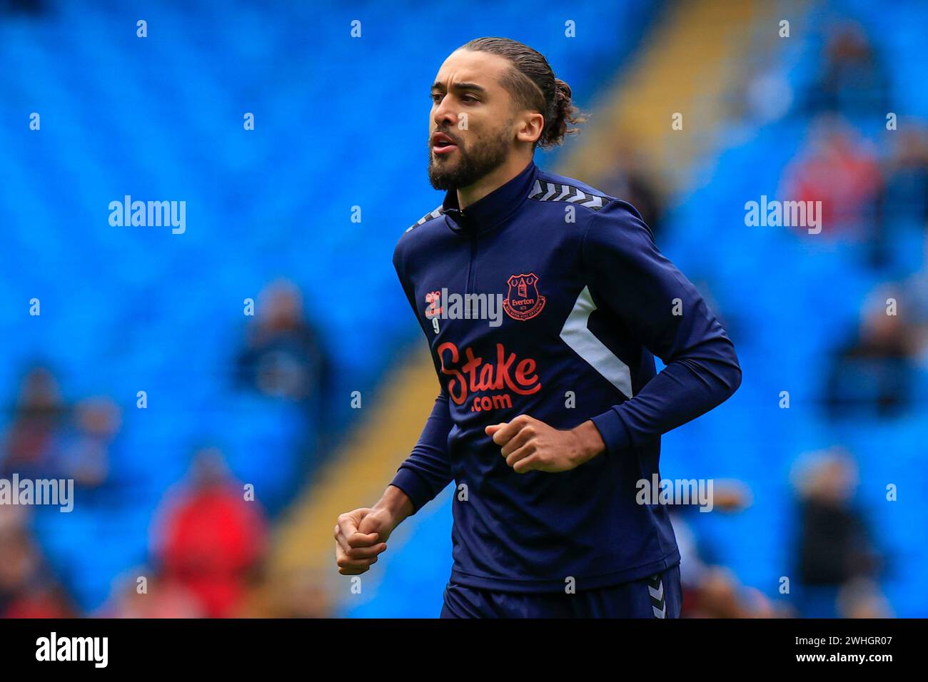 Dominic Calvert-Lewin of Everton during the warm up ahead of the ...