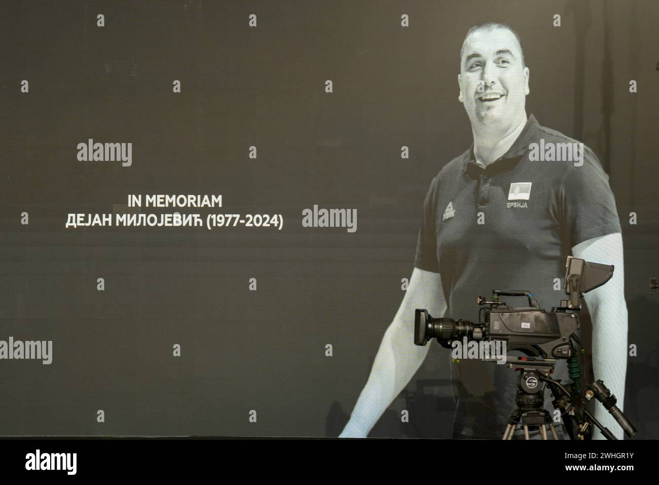 A video tribute is played for the late Golden State Warriors assistant ...