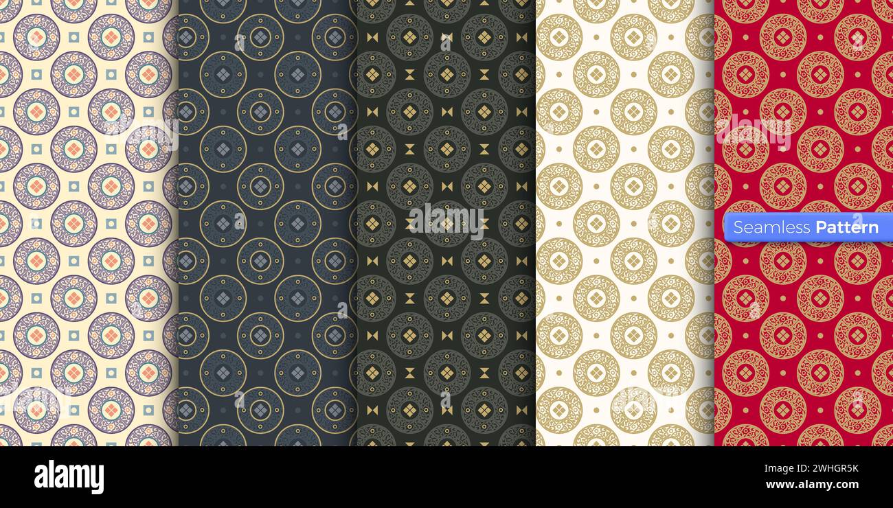 Chinese Japanese style geometric pattern. colors background ...