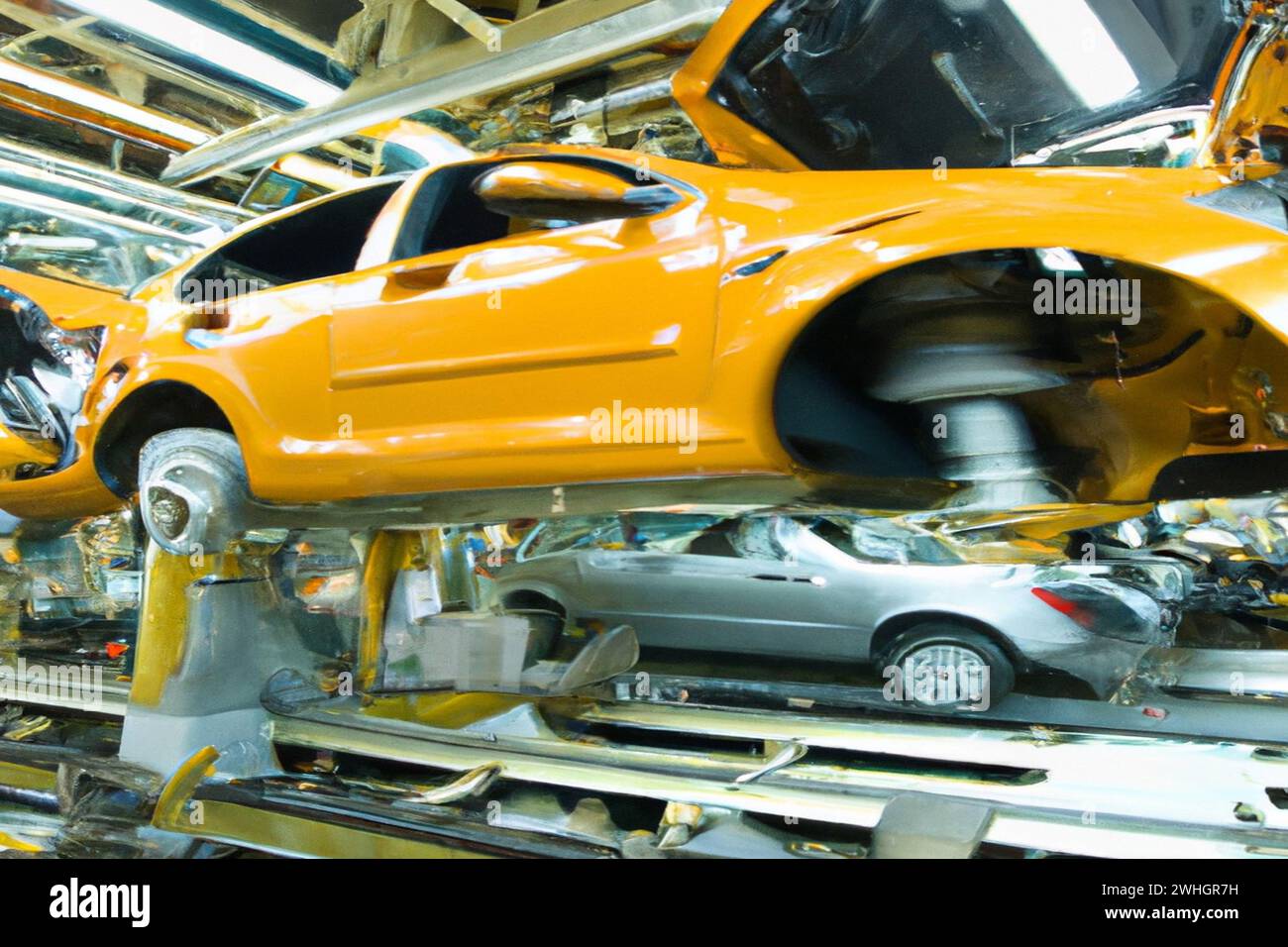 Assembly Line in Car Manufactoring Stock Photo - Alamy