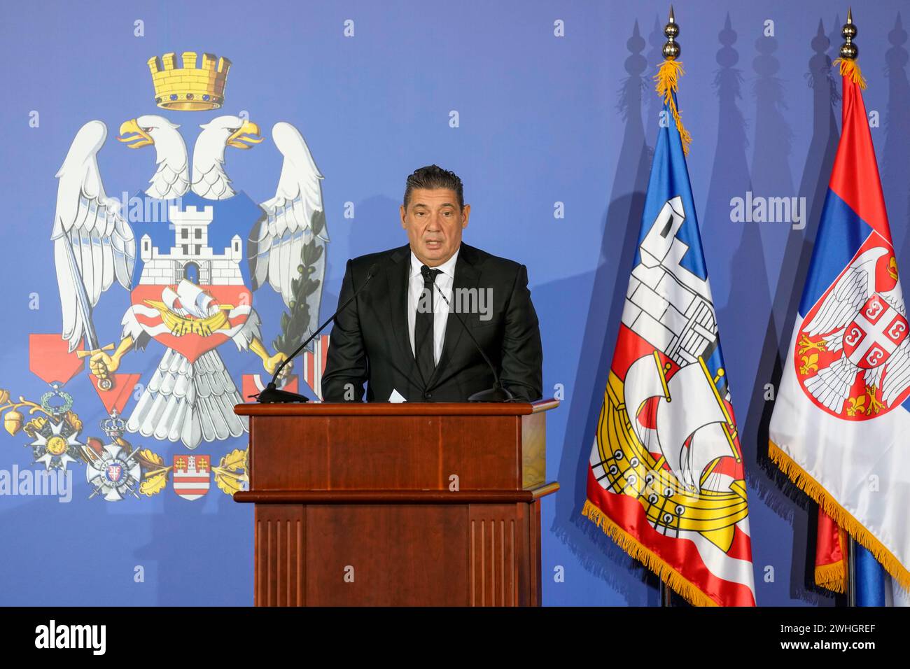 Serbian sports agent former basketball player Misko Raznatovic speaks ...