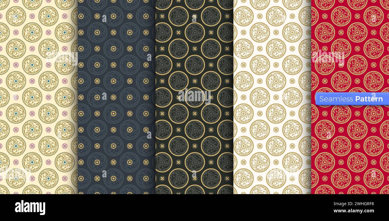 Chinese Japanese style geometric pattern. colors background ...