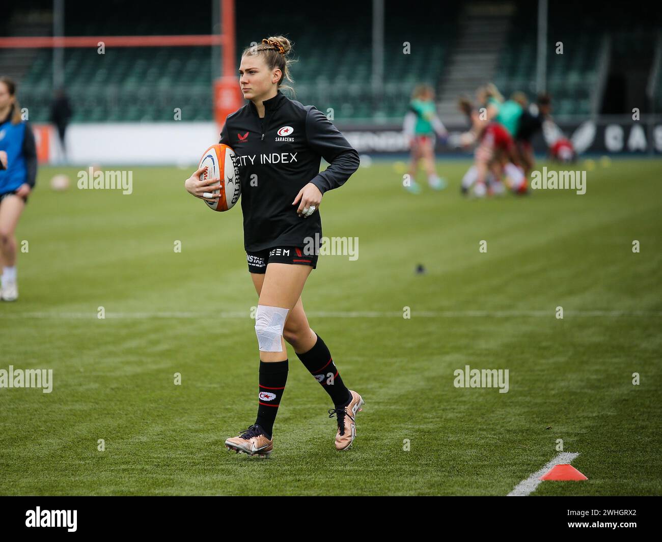 London, United Kingdom. 10 February, 2024. Lotte Clapp of Saracens ...