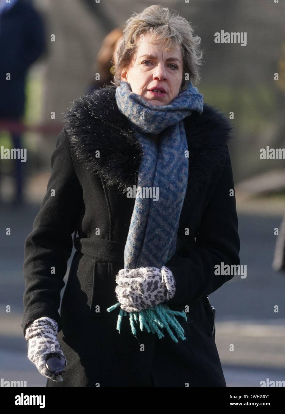 Irish Labour Party leader Ivana Bacik TD, arrives for the state funeral ...
