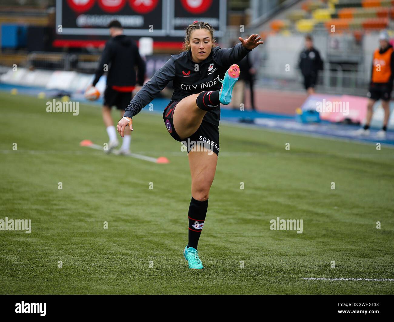 London, United Kingdom. 10 February, 2024. Sydney Gregson of Saracens ...