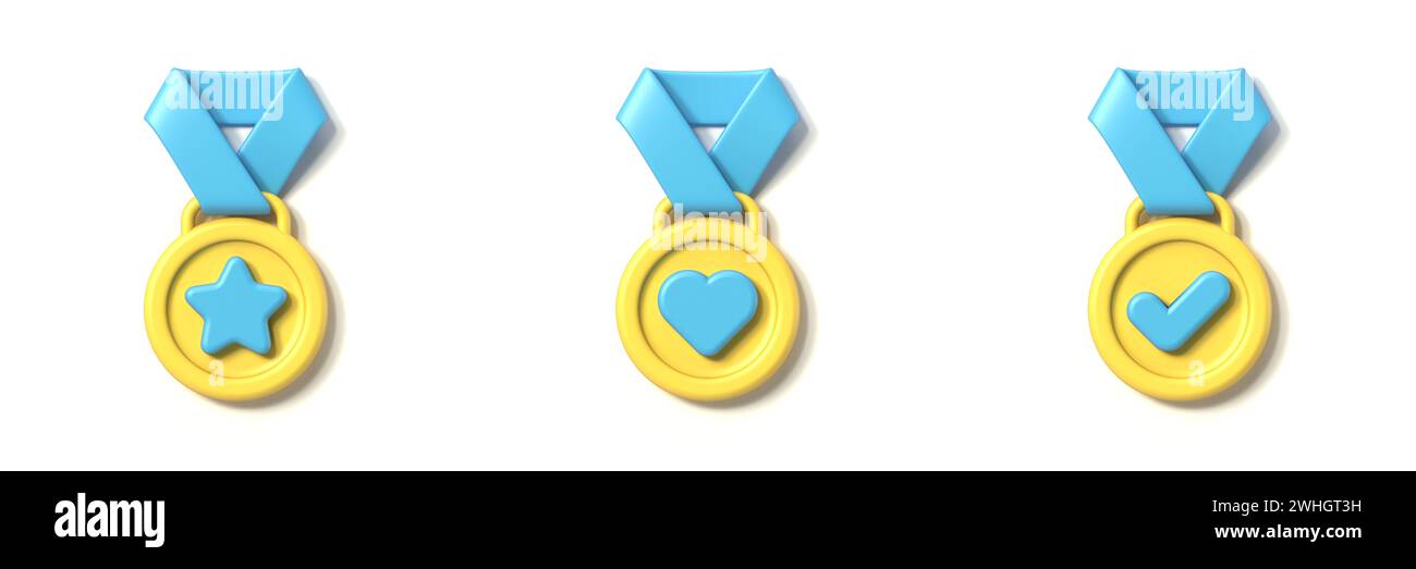 Medal check mark icon hi-res stock photography and images - Alamy