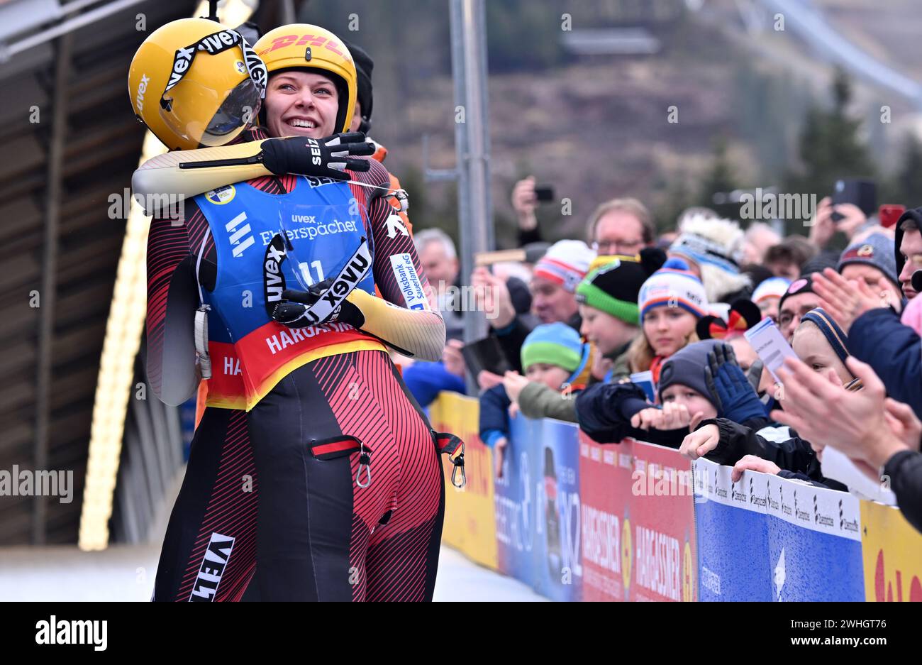 Oberhof, Germany. 10th Feb, 2024. Luge: World Cup, doubles, women, 2nd ...