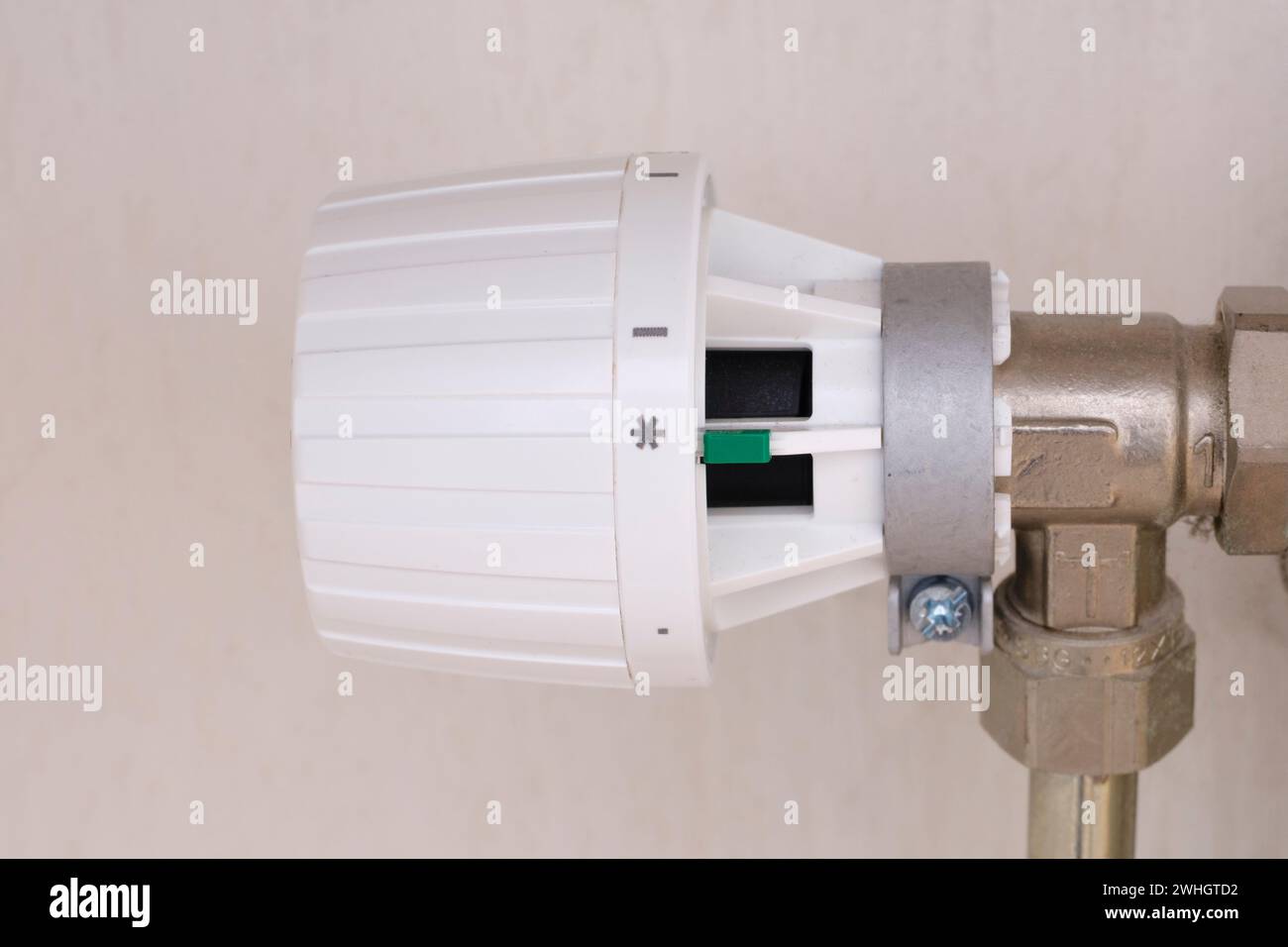 Heater Thermostat adjustment frost control Stock Photo - Alamy