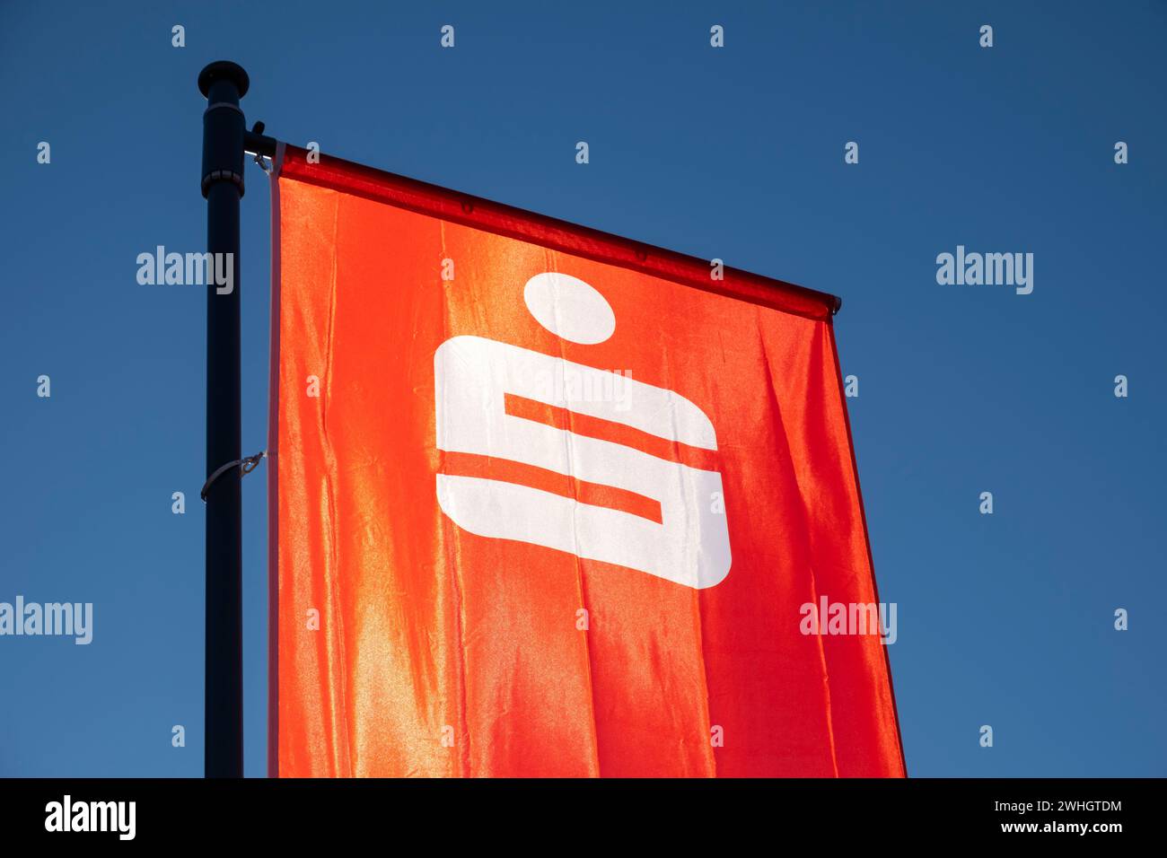 Flag with Logo of the Sparkasse Stock Photo - Alamy