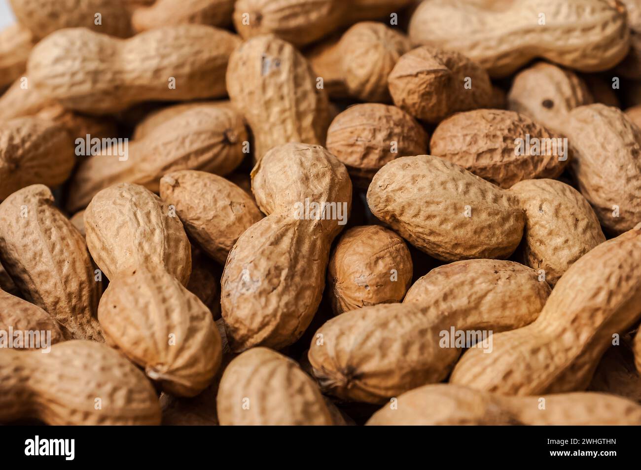 Peanuts from above with shell Stock Photo - Alamy