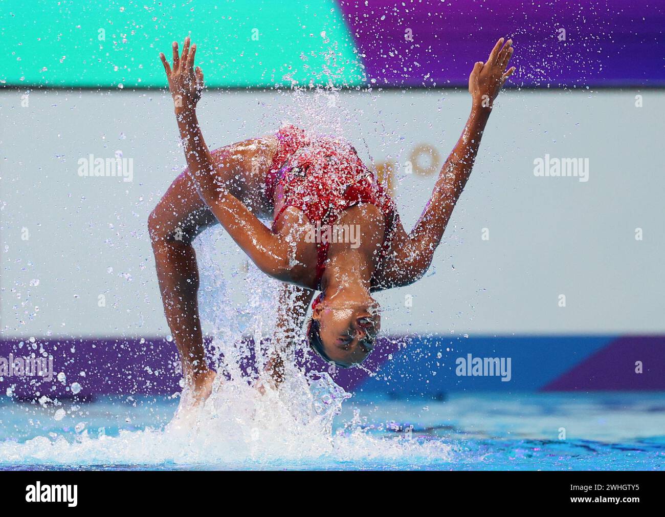 Doha, Qatar. 10th Feb, 2024. Anna Giulia Veloso of Brazil competes ...