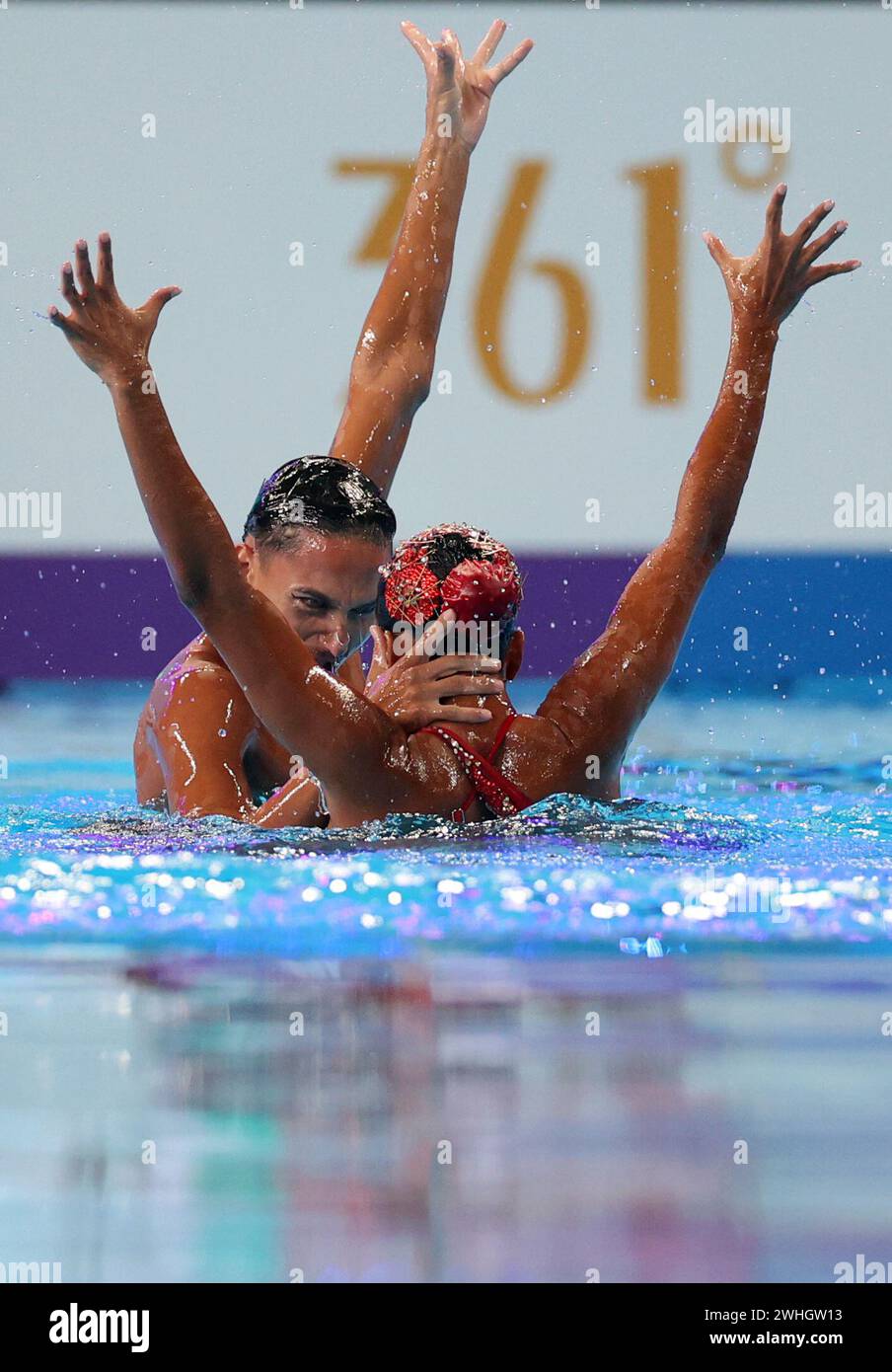 Doha, Qatar. 10th Feb, 2024. Anna Giulia Veloso (R)/Bernardo Santos of ...