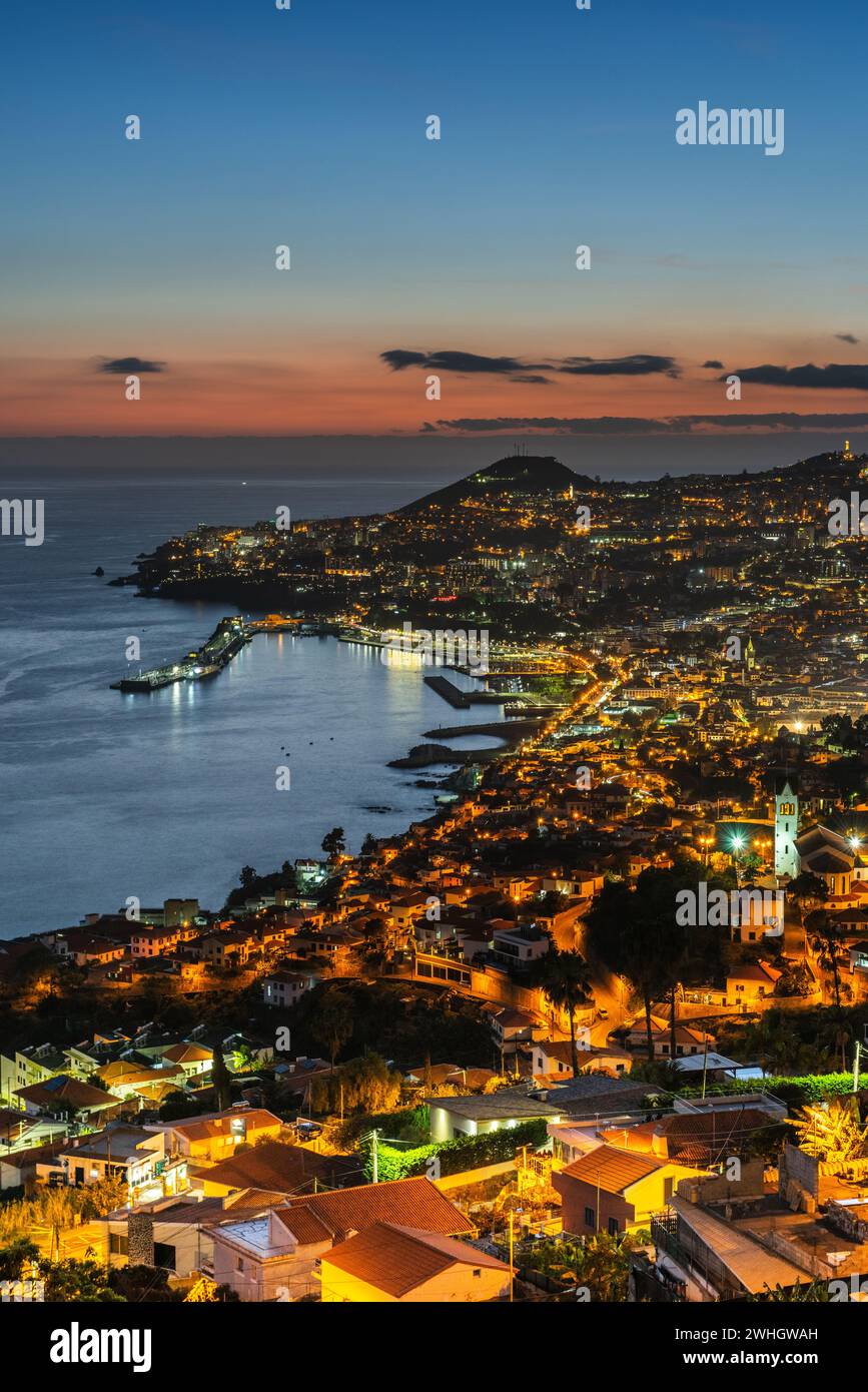 Cityscape of Funchal, Madeira at sunset Stock Photo - Alamy