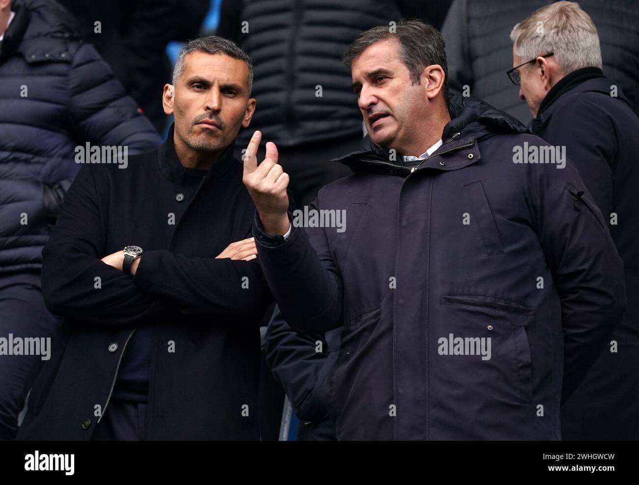 Manchester City chairman Khaldoon Al Mubarak alongside Manchester City ...