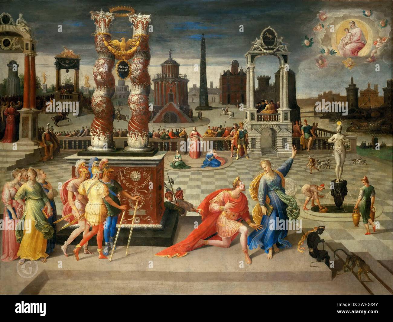 Louvre – Antoine Caron (1521-1599) -- Augustus and the Tiburtine Sibyl ...