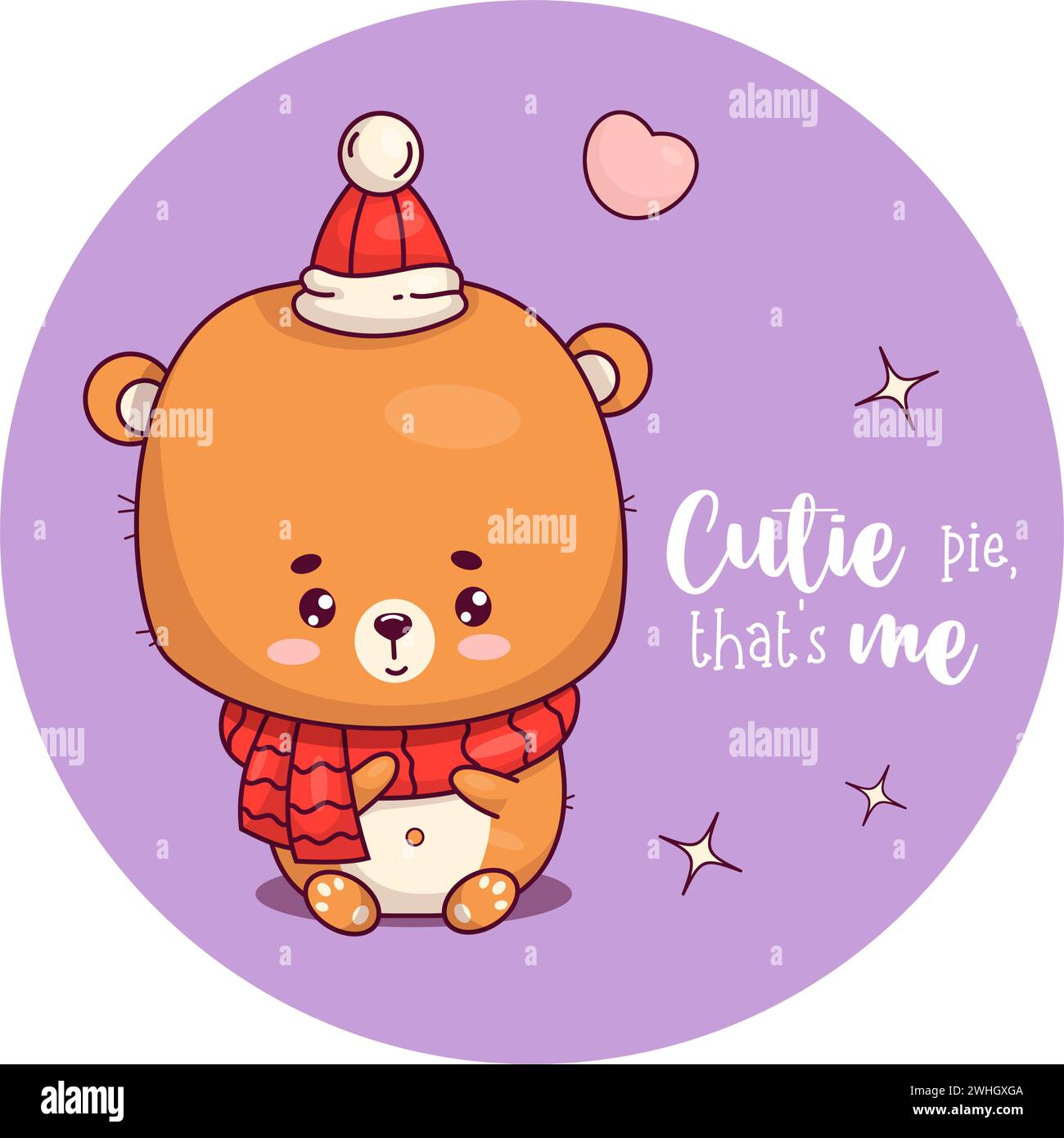 Cute winter bear cub in clothes. Funny animal Teddy baby kawaii ...
