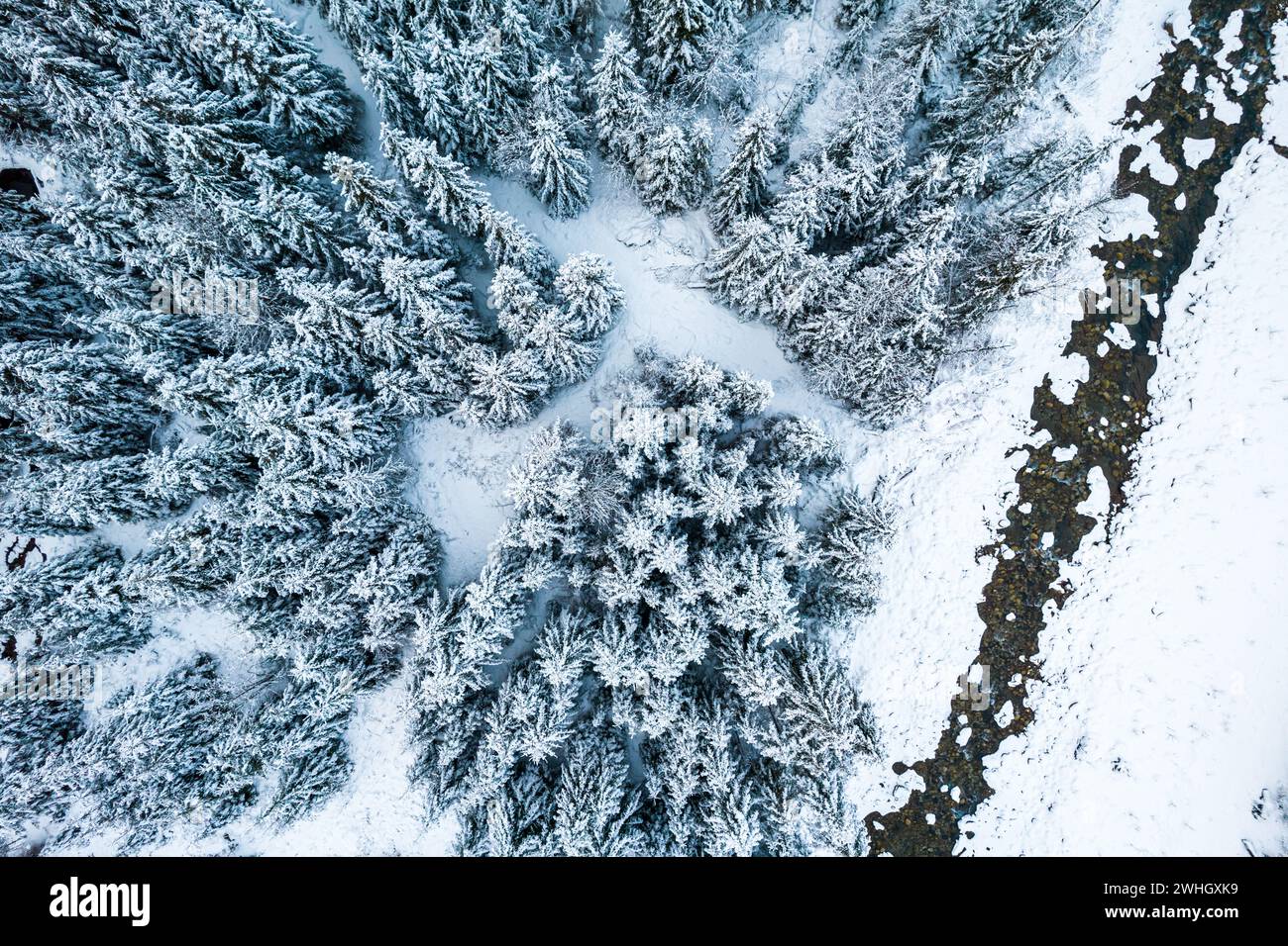 Top down view frozen hi-res stock photography and images - Alamy