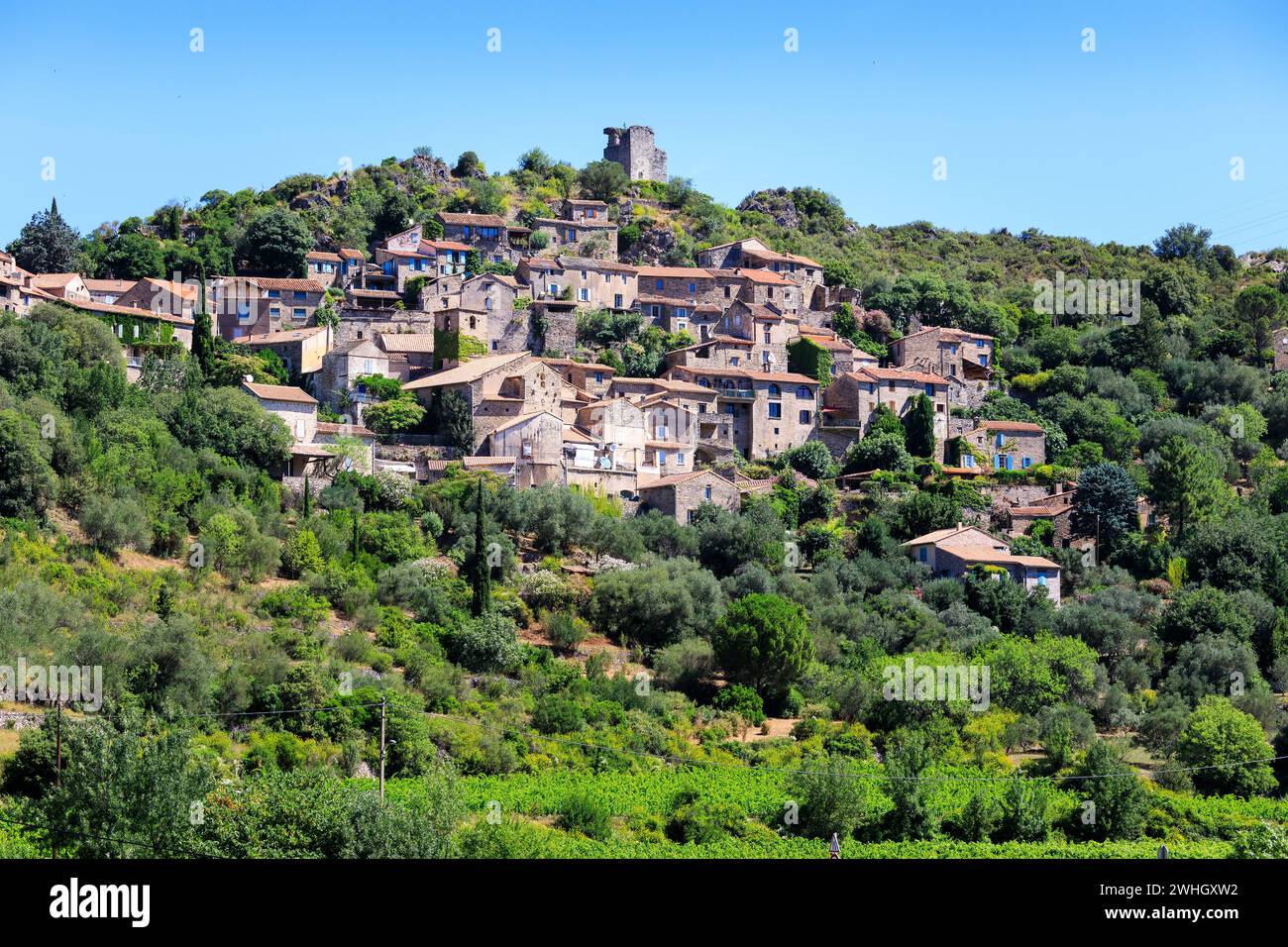 Roquebrun village hi-res stock photography and images - Alamy
