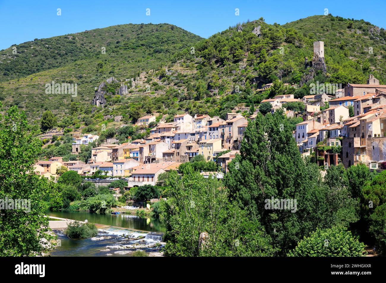 Roquebrun village hi-res stock photography and images - Alamy