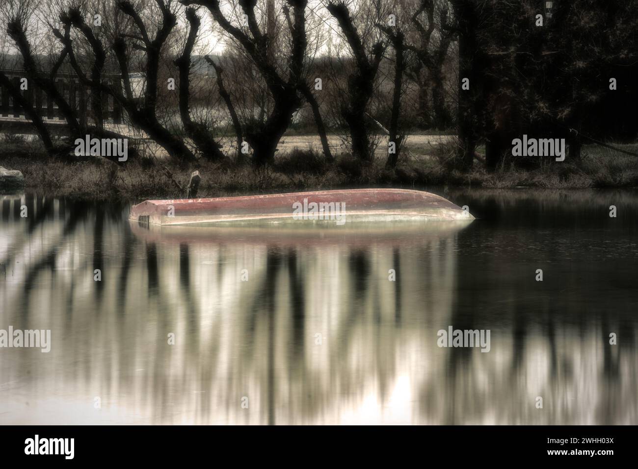 Old, broken Italian boats (Ravenna Stock Photo - Alamy